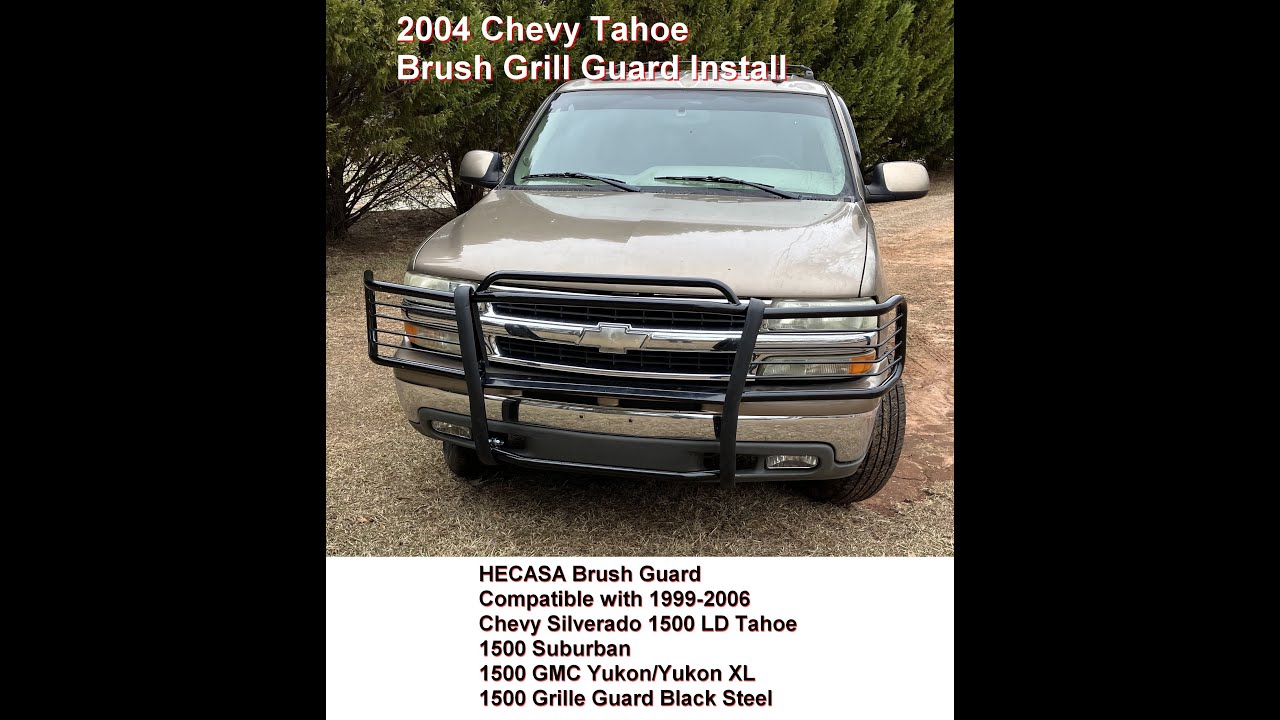 Brush Grill Guard Install on older Chevy Tahoe - HECASA Brand - YouTube