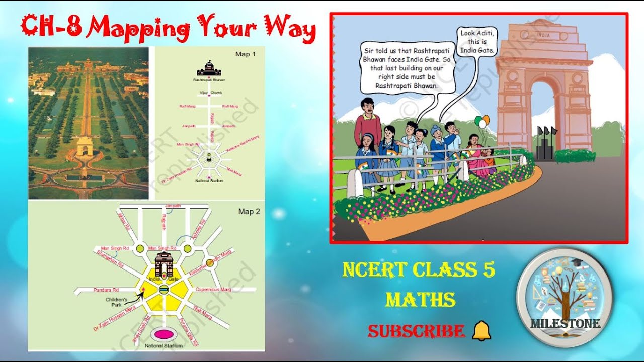 Chapter 8 Mapping Your Way | Class 5 Maths | MAP 1 AND 2 | #education # ...