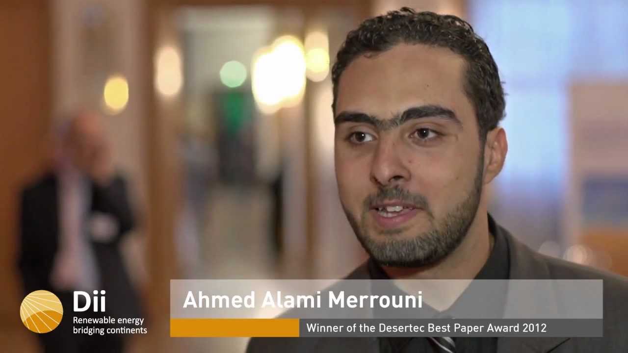 Dii Conference: Ahmed Alami Merrouni, Winner of the Desertec Best Paper ...