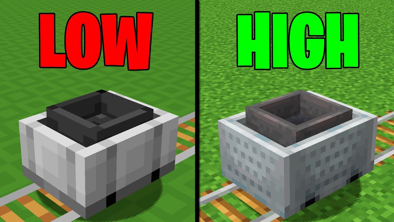 Minecraft graphics quality - LOW vs HIGH - YouTube