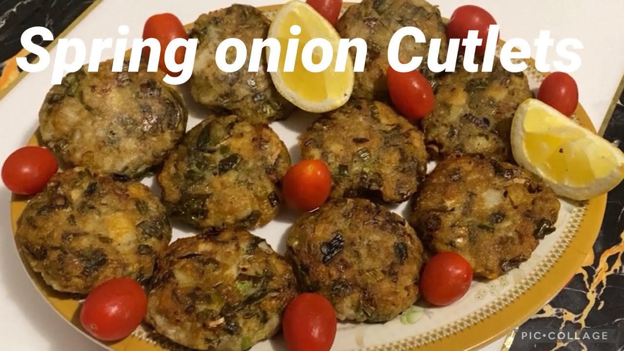 Spring onion cutlets easy and quick - YouTube