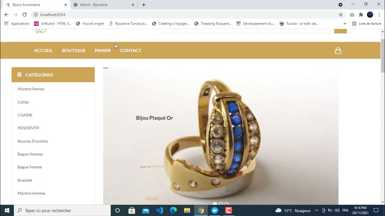 A jewelry Ecommerce website with admin dashboard using Laravel ...