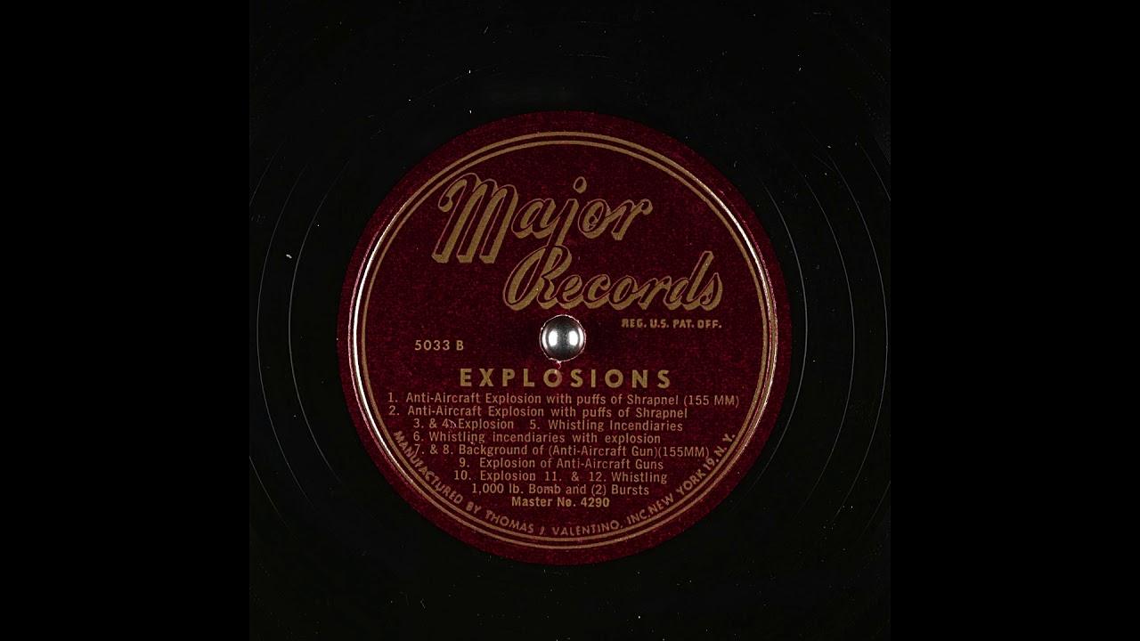 Archival Explosions Sound Effects From Major Records (6K Subscribers ...