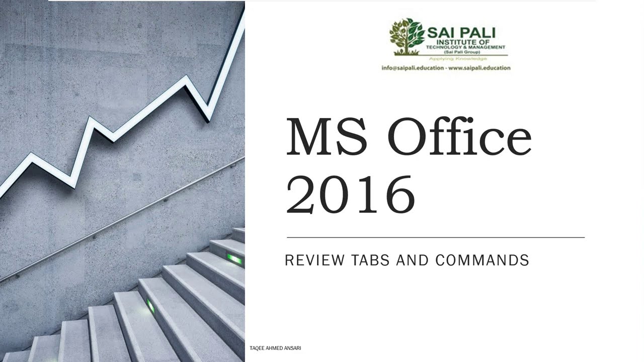 Review Tab of MS Word 2016 - YouTube