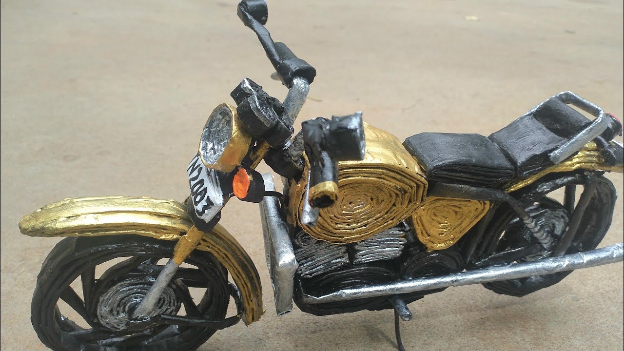 How to make a NEWSPAPER BIKE | Paper craft | - YouTube