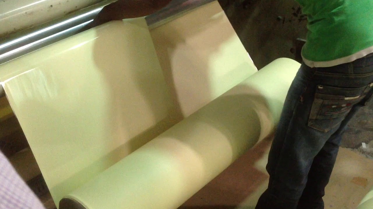 hot melt stickers labels making machine /coating line - YouTube