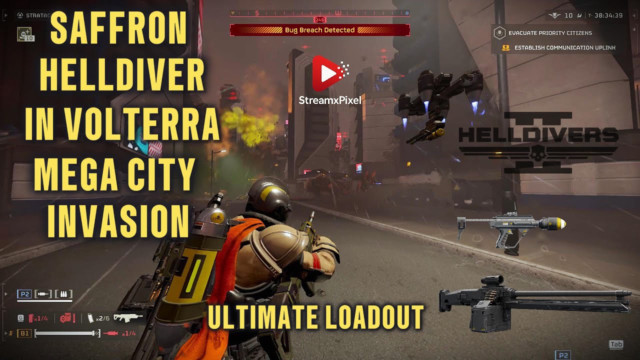 This INSANE Loadout DESTROYS Terminid Swarms in Volterra Mega City! | Saffron Helldivers ...