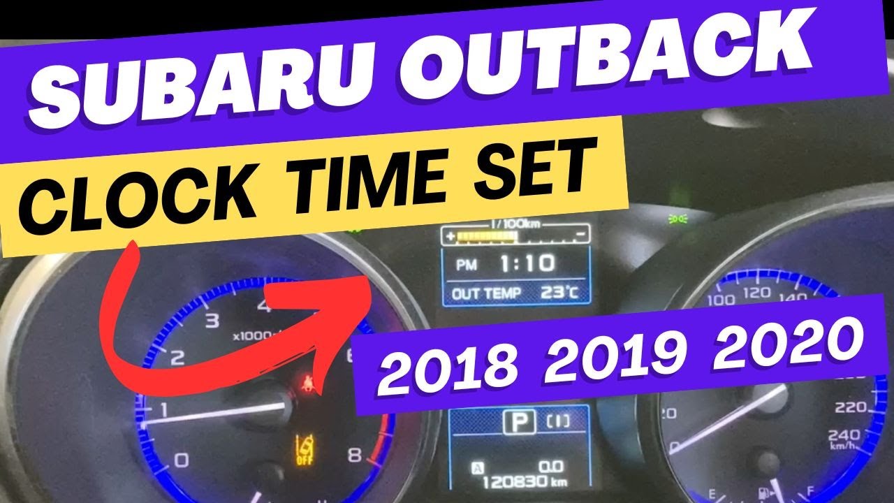 Subaru outback or legacy set clock (2018-2022) - YouTube