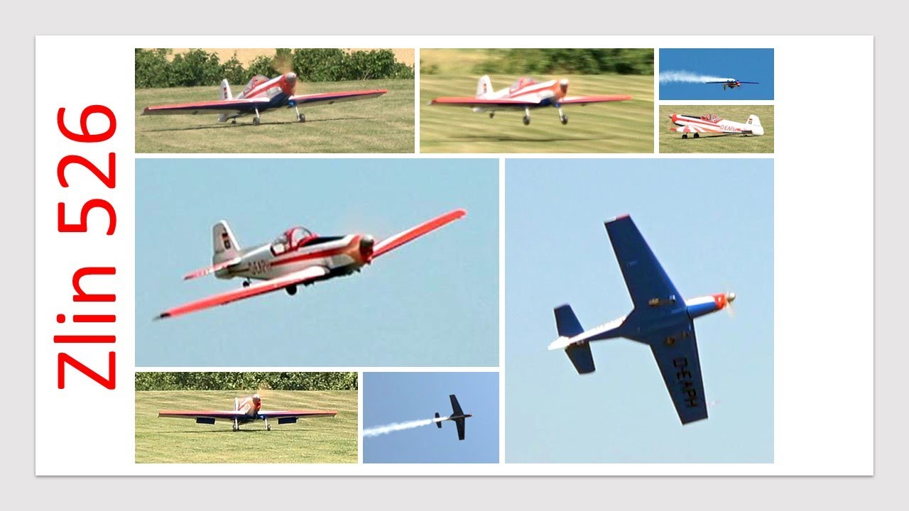 ZLIN 526 - RC acrobatic plane - YouTube