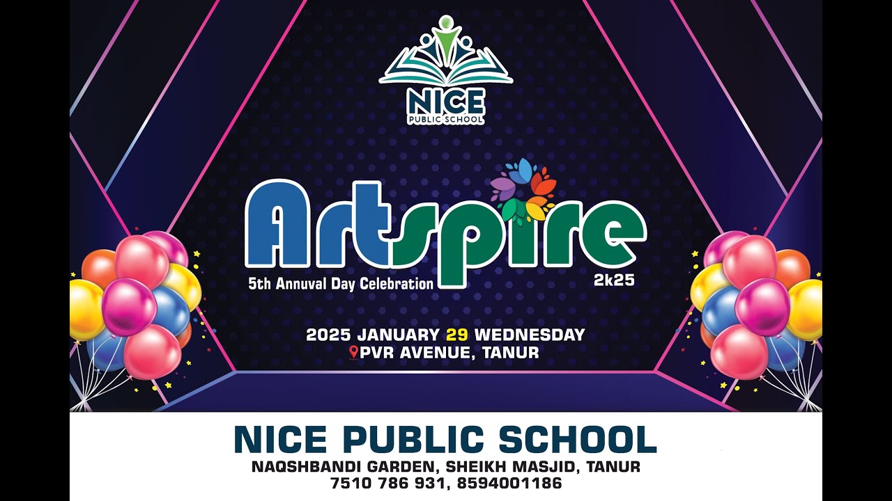 Artspire 5th Annual Day Celebration | NICE PUBLIC SCHOOL,Tanur - YouTube