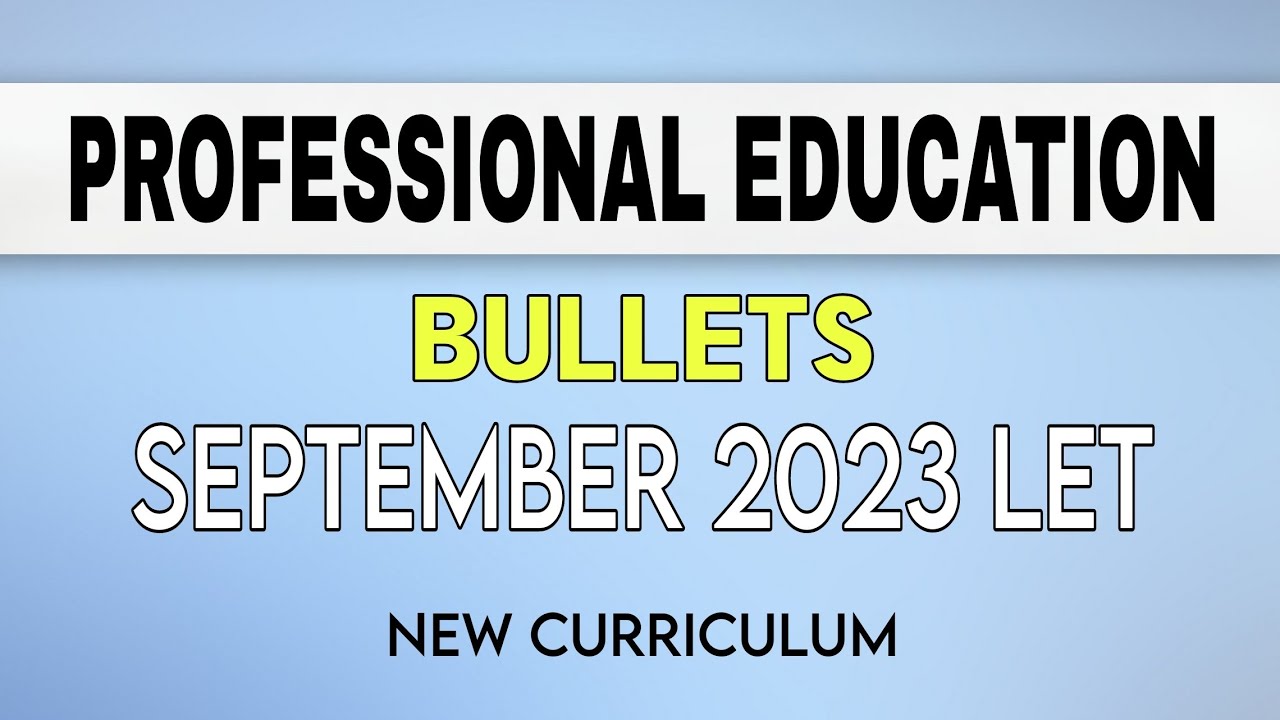 Prof Ed BULLETS 2023 - YouTube