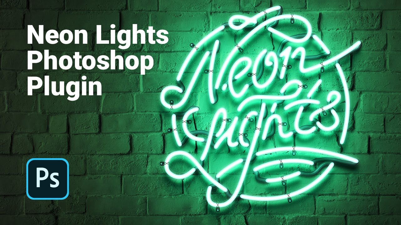 Neon Lights Photoshop Plugin - YouTube