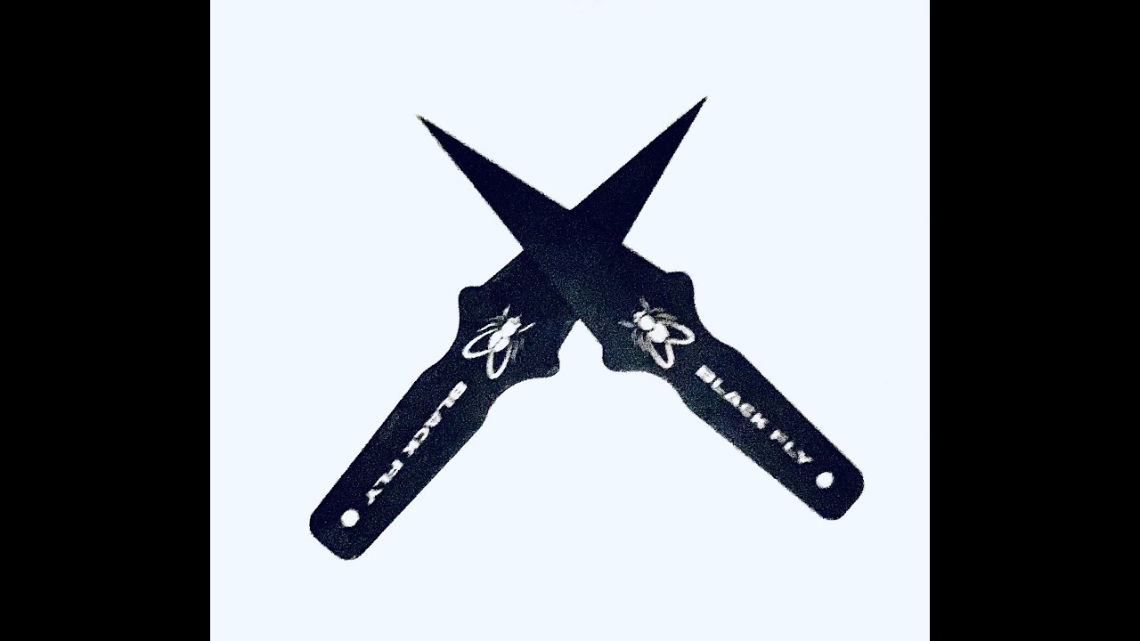 Cold Steel Black Fly Throwing knife demo/review - YouTube