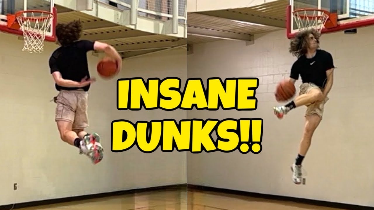 JRICH BETWEEN THE LEGS! Trying new dunks at the YMCA - YouTube
