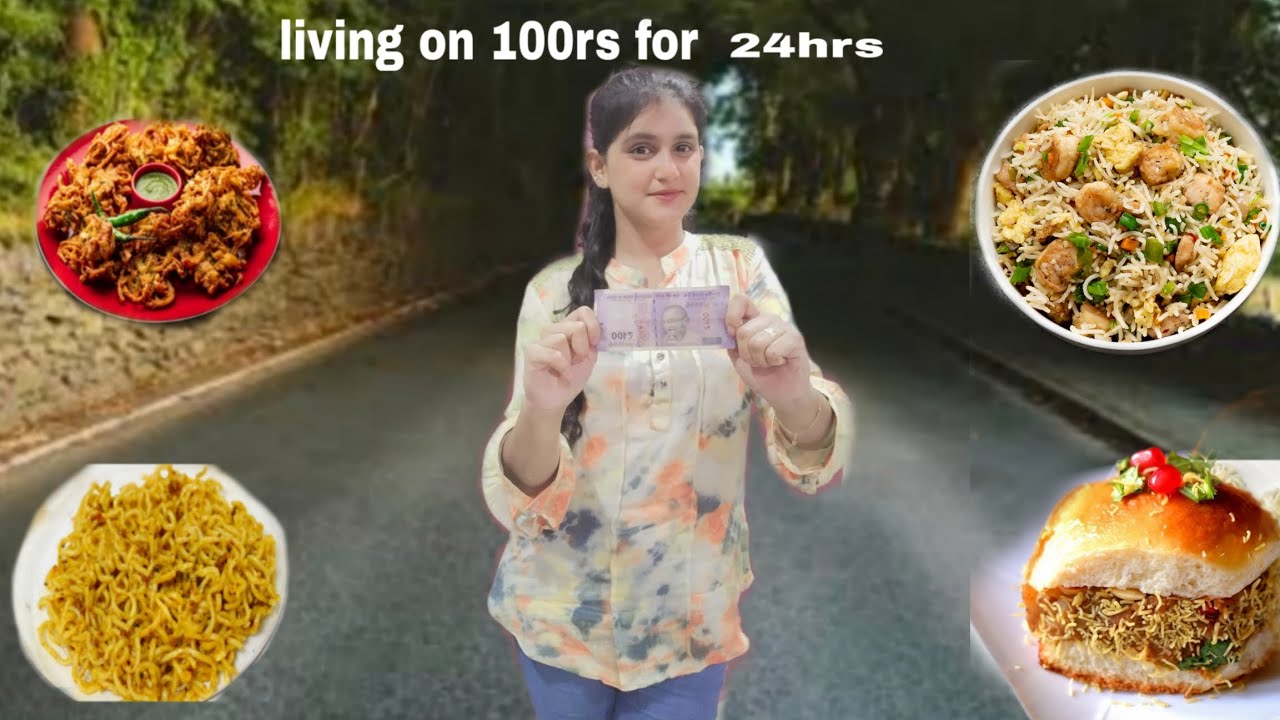 Surviving the day in 100rs |100rs food challenge| pass or fail ...