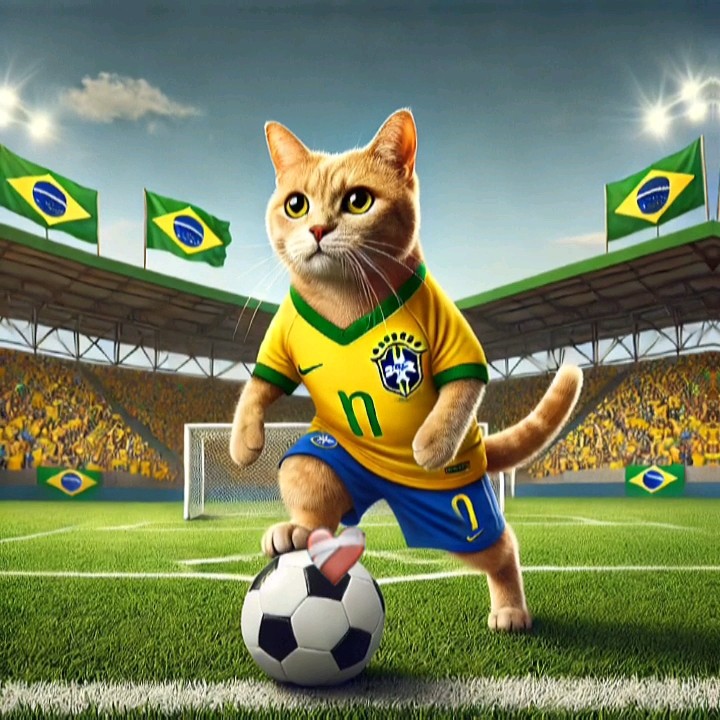 Brazilian Cat 🇧🇷🐈 🔥#football #brazil #cat #short #fyp - YouTube