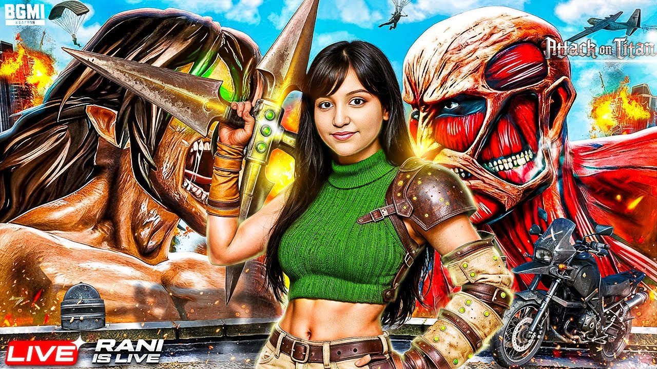 RANI IS LIVE | Mikasa Vibes ON! ⚔️🔥 | BGMI x AOT Anime Showdown! #bgmi ...