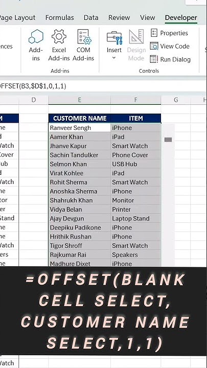 # CREATE SCROLL BAR IN EXCEL - YouTube