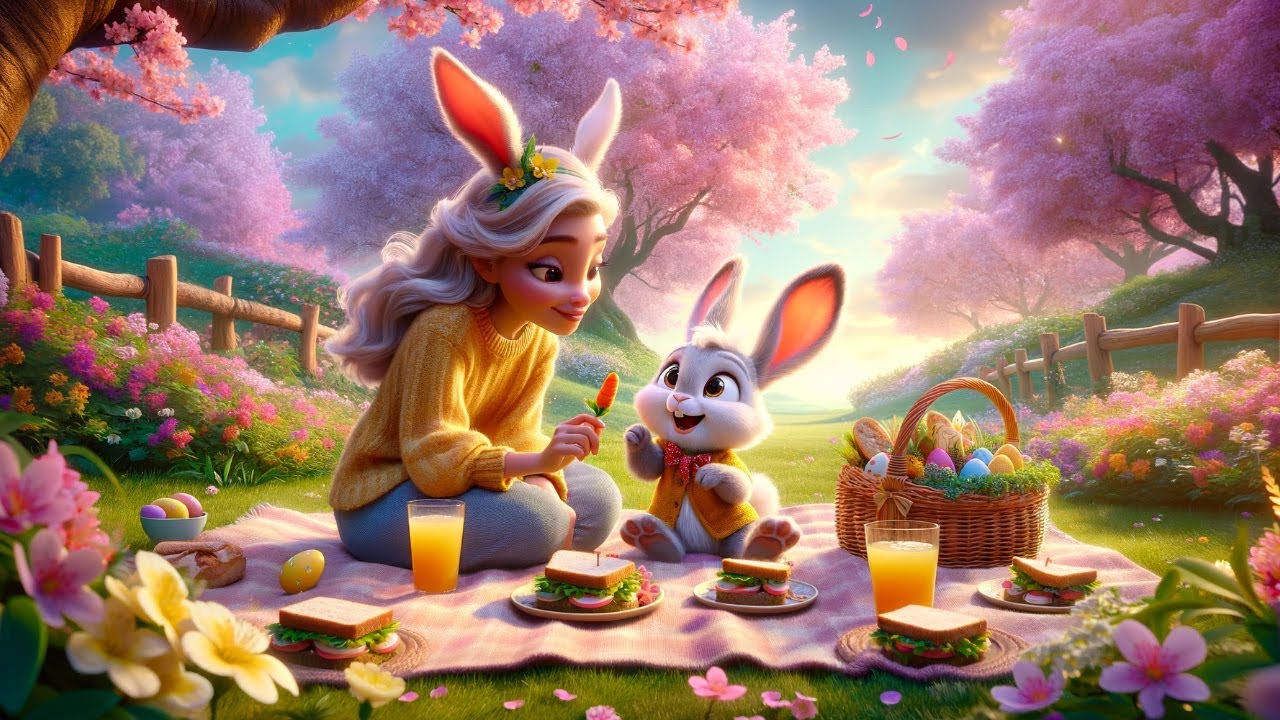 Easter Bunny Rabbit Scenes - Calm Inspiring Music Background Playlist ...