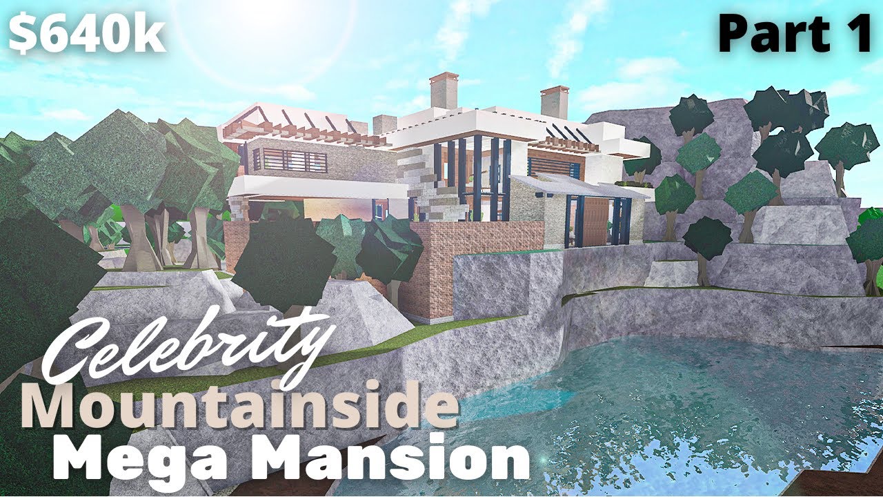 Celebrity Mountainside Mega Mansion || Bloxburg Build [Part 1/2][Roblox ...