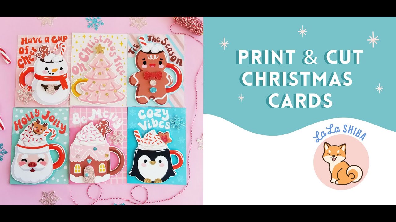 Print and Cut Christmas Cards - YouTube
