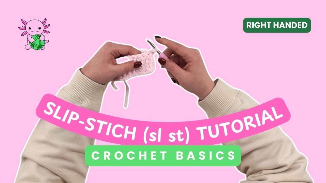 How to Crochet Slip-Stitch (sl st) - Slip Stitch Tutorial - YouTube