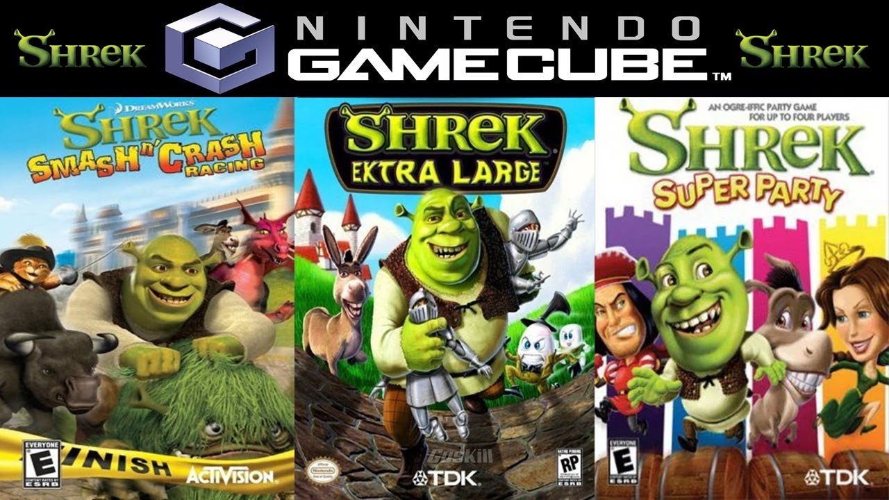 All Shrek Games on Nintendo Gamecube - YouTube
