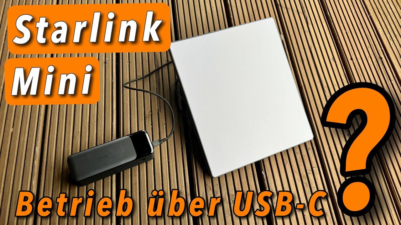 Starlink Mini - Betrieb über USB-C an Powerstation und sogar Powerbank ...