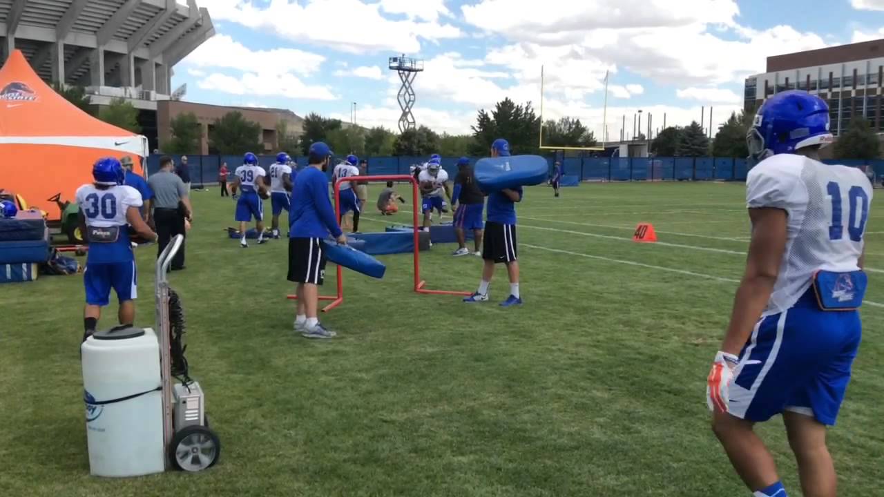 Boise State football practice, afternoon Aug. 11 - YouTube