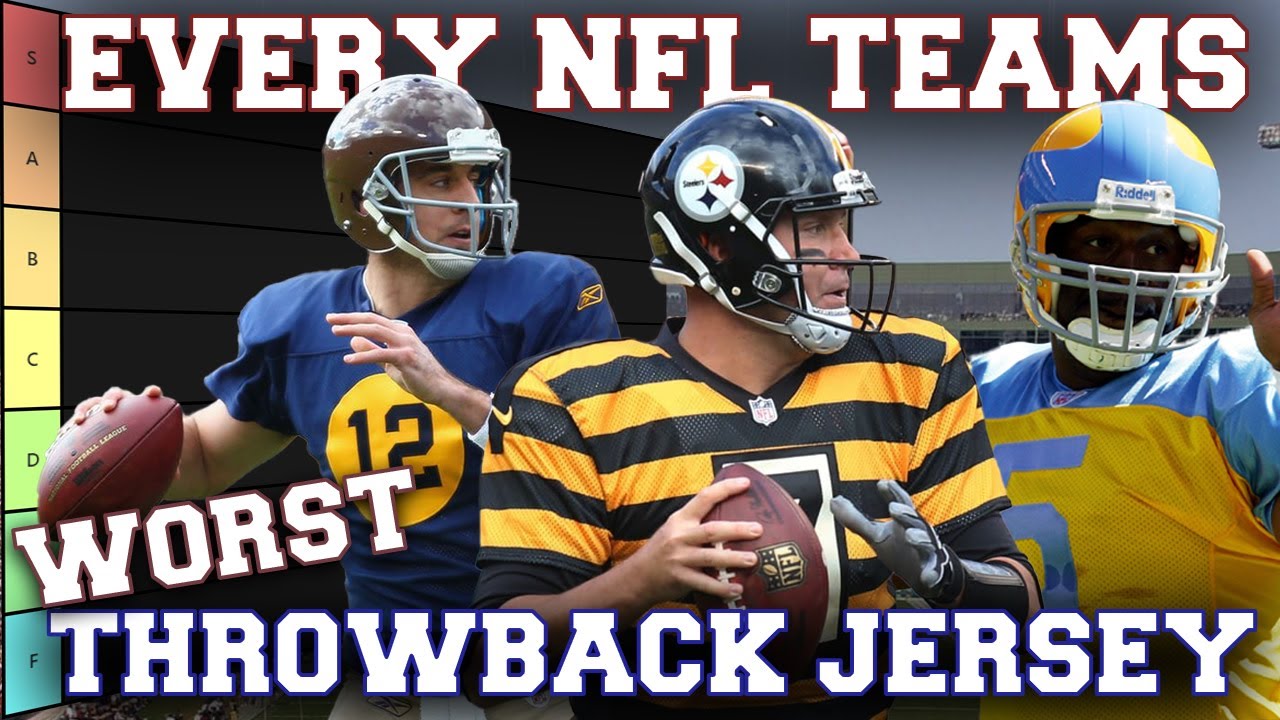Ranking ALL 32 NFL Teams UGLIEST Throwback Uniforms - YouTube