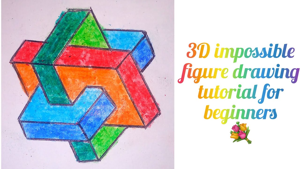 3Dimpossible figure drawing tutorial for beginners 💐 #art #3d #drawing ...