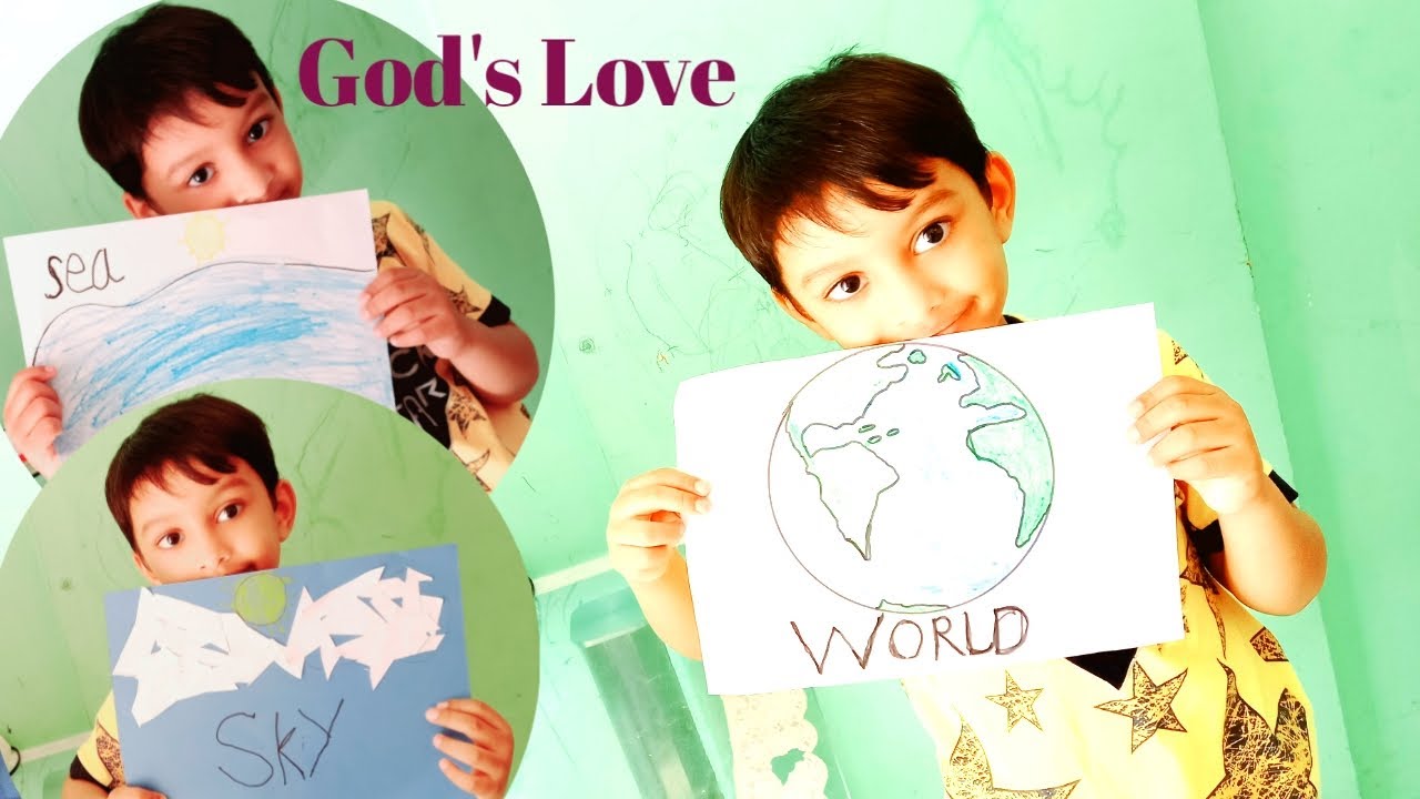 GOD'S LOVE IS SO WONDERFUL|| Kids Rhyme with Drawing Creativity ...