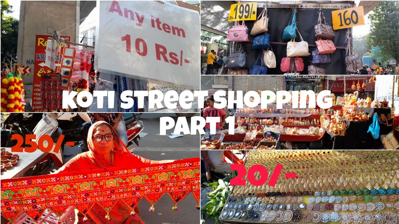 koti street shopping||Hyderabad street shopping ||part :1 - YouTube