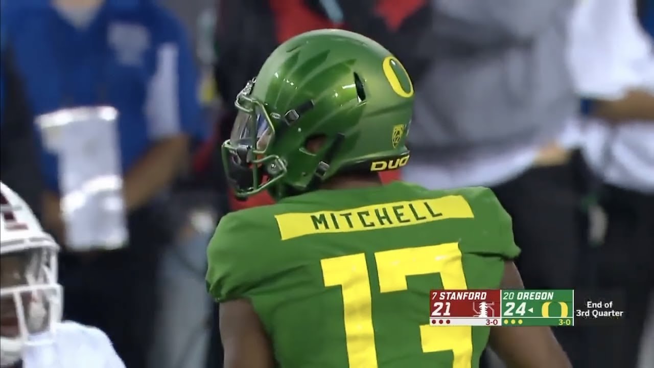 Dillon Mitchell (Oregon WR #13) Vs. Stanford 2018 - YouTube