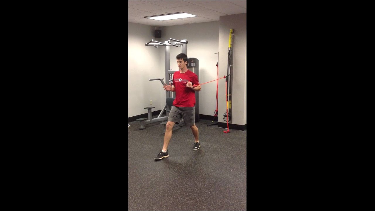 Strength Single Arm Band Press - YouTube