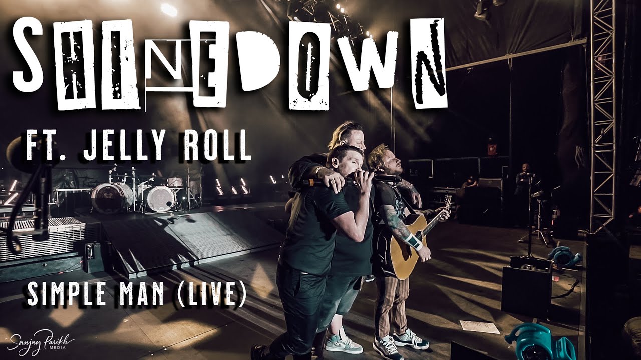 Shinedown FT. JELLY ROLL - Simple Man (LIVE) at Blue Ridge Rock Fest ...