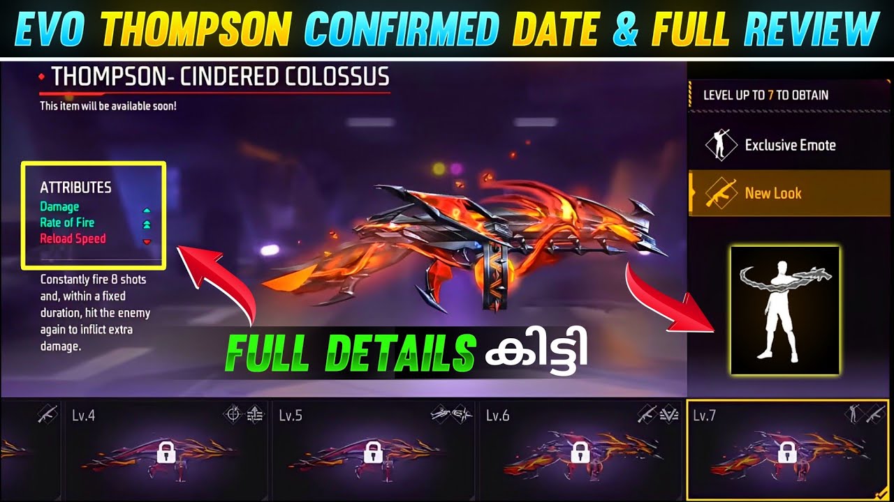 EVO THOMPSON CONFIRM DATE || EVO THOMPSON FULL REVIEW FREE FIRE || EVO ...