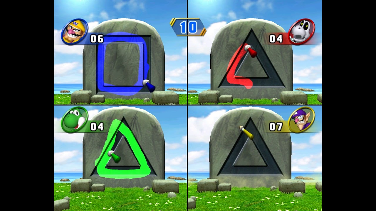 Mario Party 8 minigame: Speedy Graffiti 60fps - YouTube