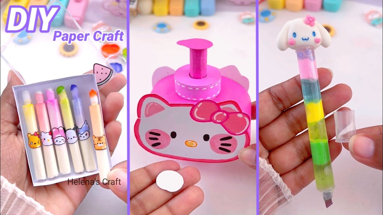 Easy Craft Ideas / DIY Miniature Crafts Idea / school hacks / paper ...