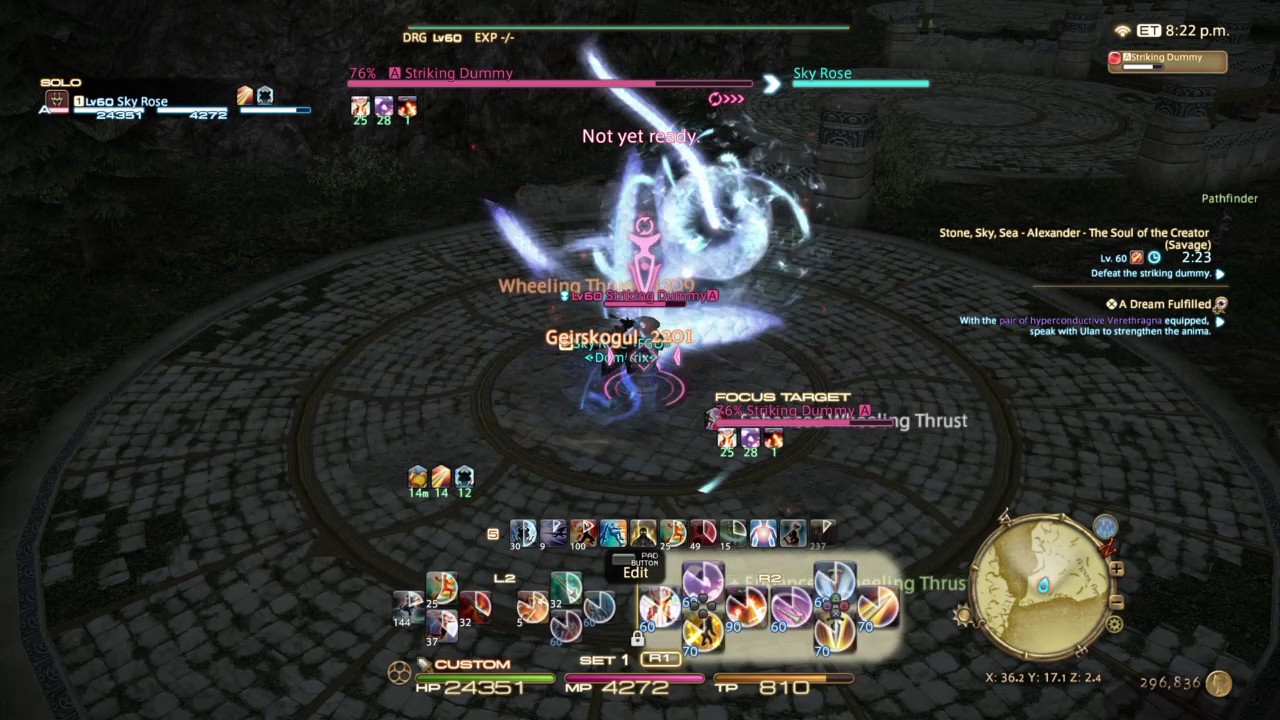 FFXIV Dragoon Rotation Patch 3.5 Sky Rose - Famfrit - YouTube