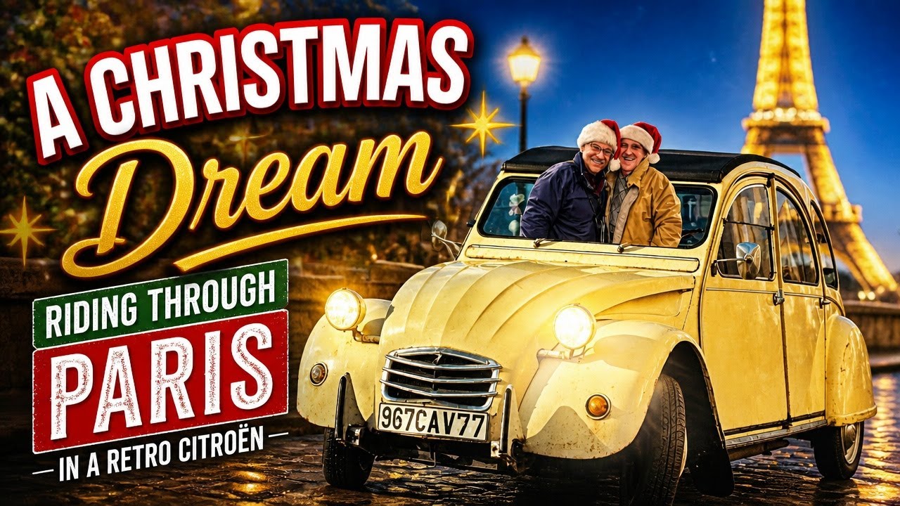 A Christmas Dream: Riding Through Paris in a Retro Citroën - YouTube