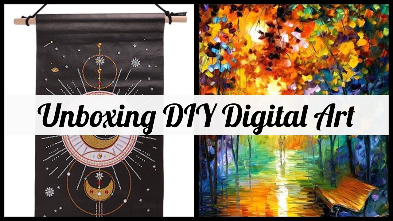DIY Digital Art Diamond Painting Unboxing Full Crystal - YouTube