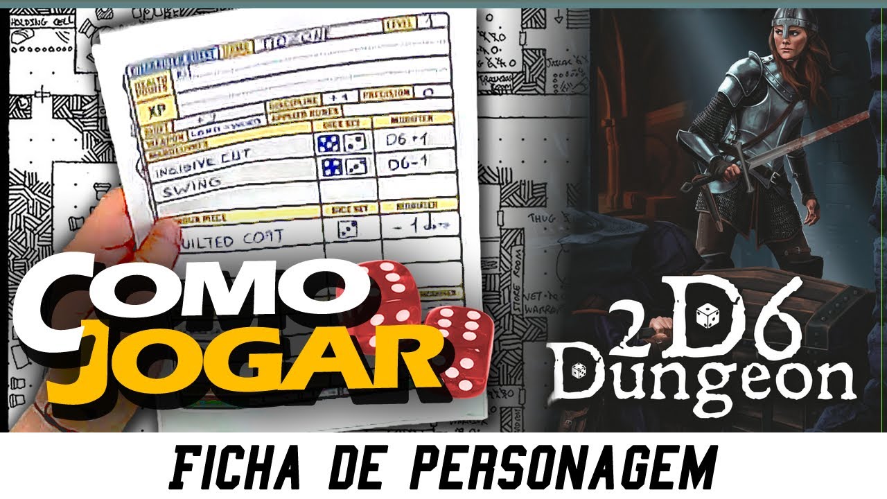 2D6 DUNGEON - Como fazer a FICHA DE PERSONAGEM no COMO JOGAR - YouTube