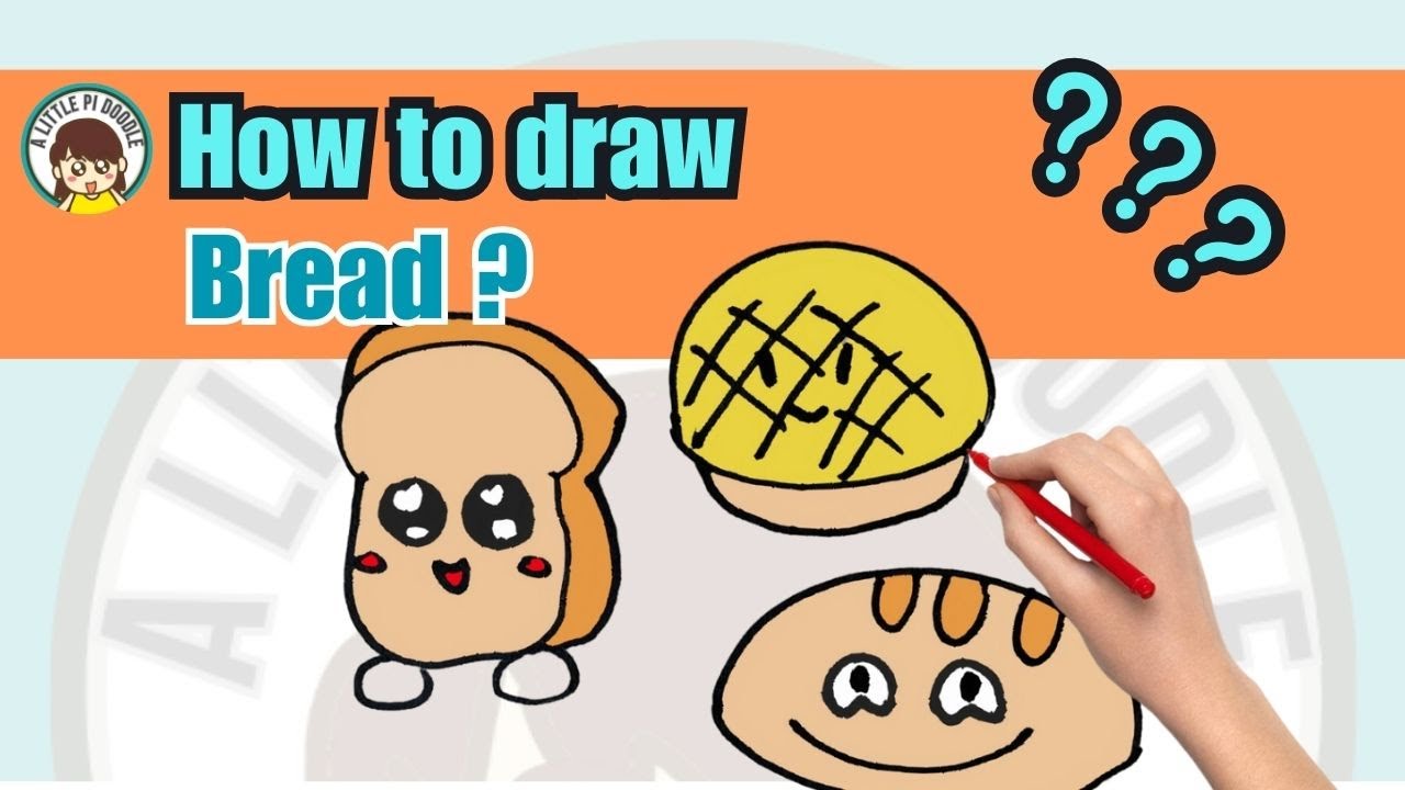 How To Draw Bread | Step by Step 47 ️👩‍🎨 #drawidea #drawingseasy # ...