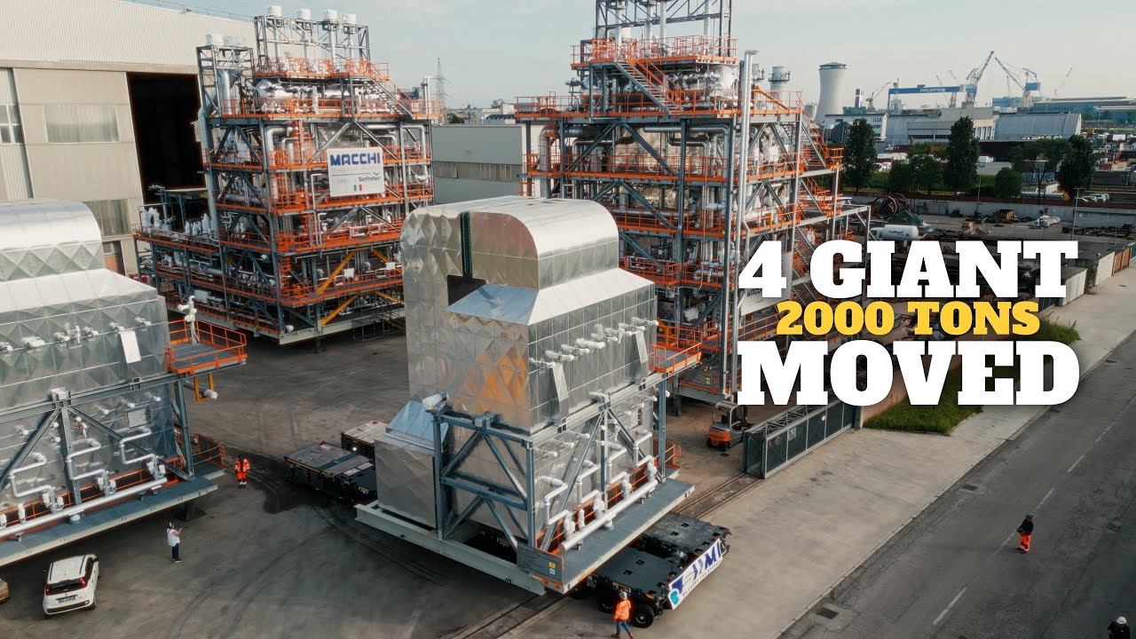 4 GIANT 2000 TONS MOVED - YouTube