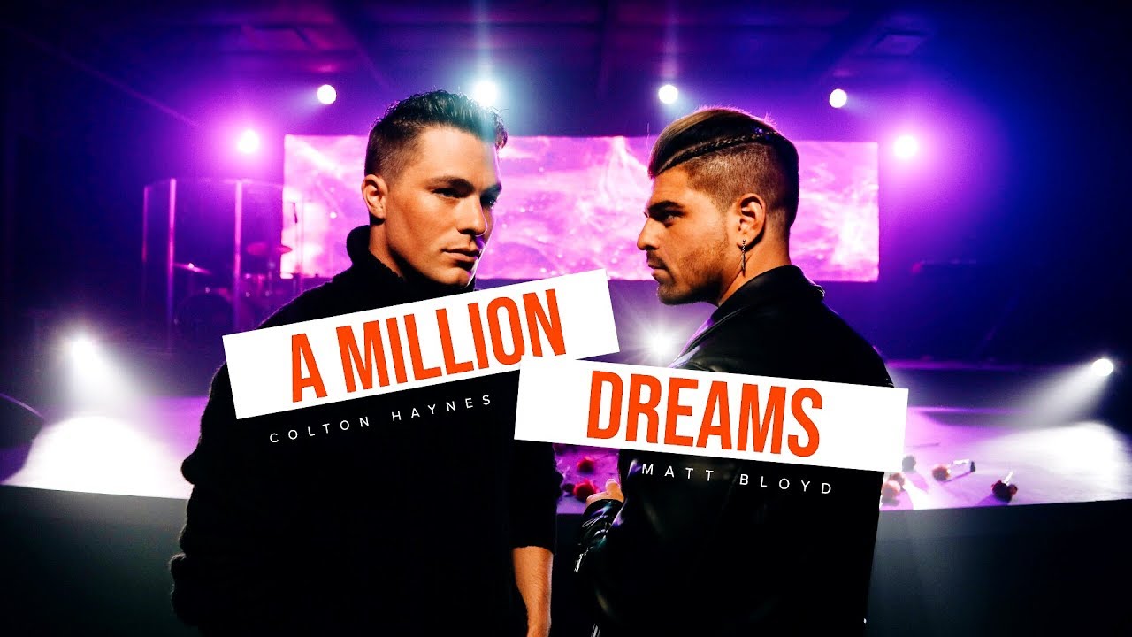 Matt Bloyd and Colton Haynes - A Million Dreams - YouTube