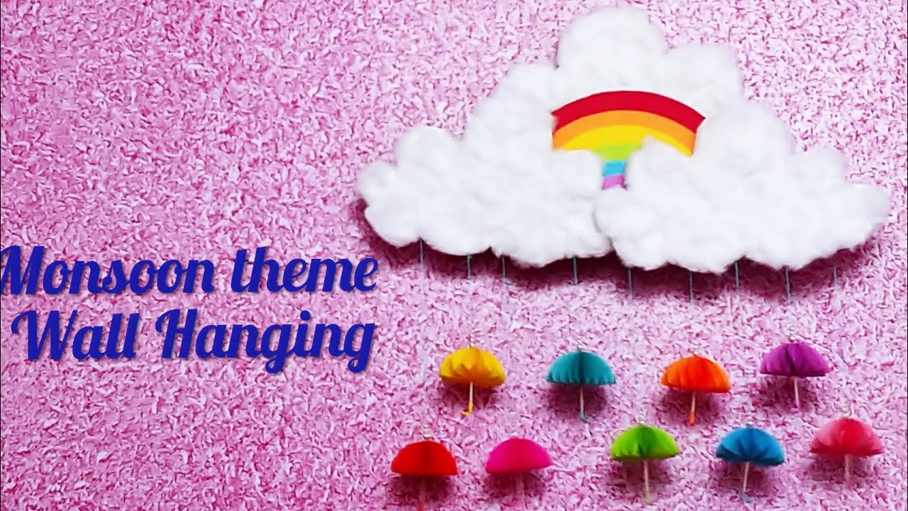 Monsoon theme Wall hanging - YouTube