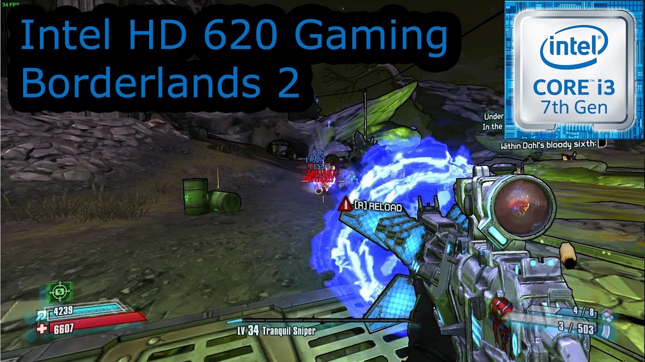 Intel HD 620 Gaming - Borderlands 2 - i3-7100U, i5-7200U, i7-7500U ...