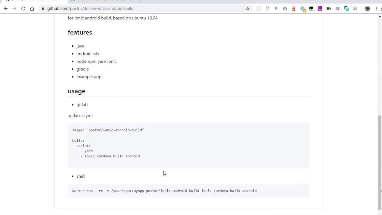 docker-ionic-android-build: build your ionic to android with docker - YouTube