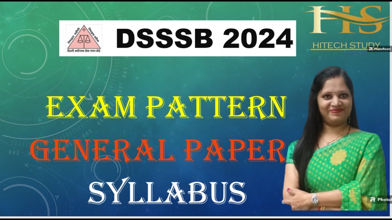 DSSSB general paper syllabus - YouTube